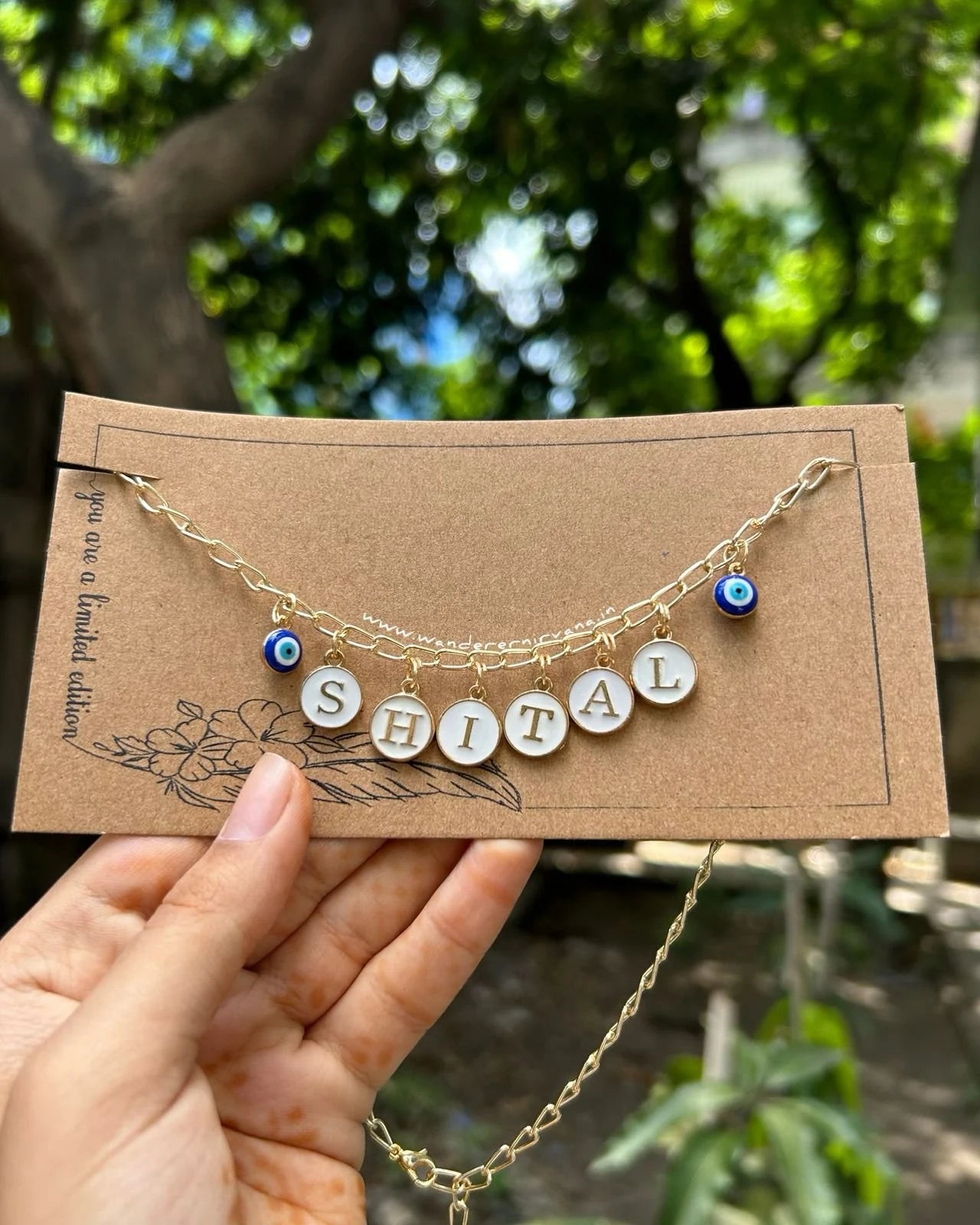 Evil eye Name Neckpiece – Wanderer Nirvana