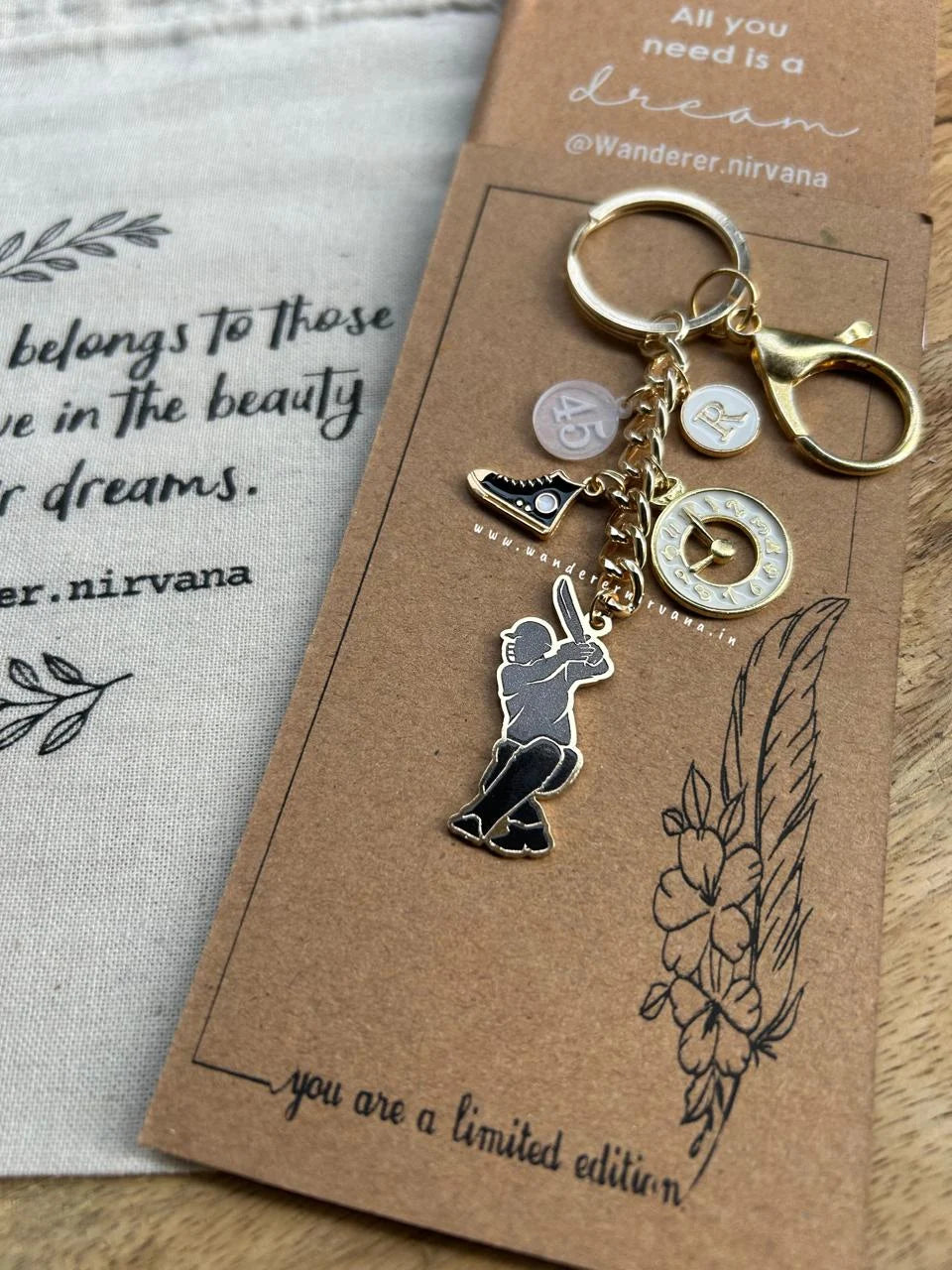 Cricket Jersey45 Keychain – Wanderer Nirvana